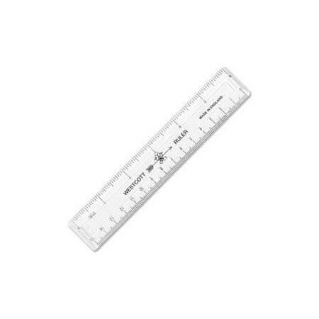 Acme United Westcott English and Metric Shatterproof Ruler, 6" Long, Clear 45016**** | Zoro